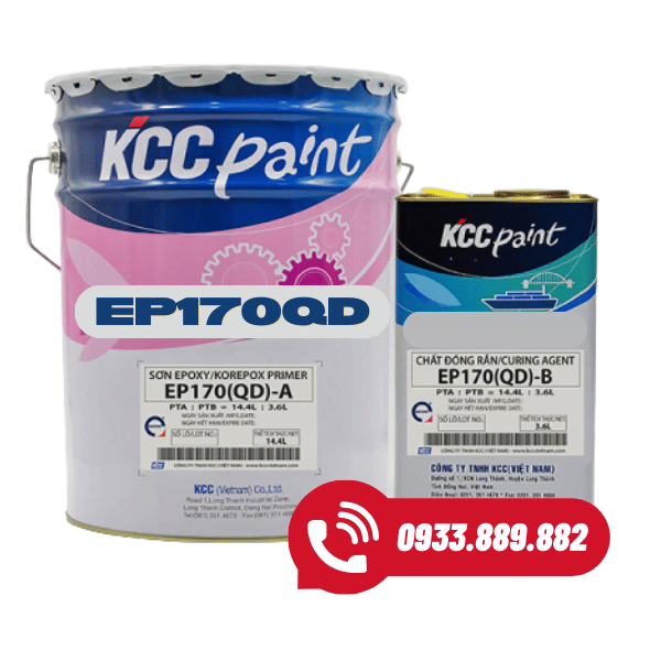 Sơn Lót Epoxy Chống Rỉ EP170 (QD) KCC - Sơn Chịu Nhiệt Giá Rẻ 1️⃣ Phân Phối Ở HCM | TamHuongPaint